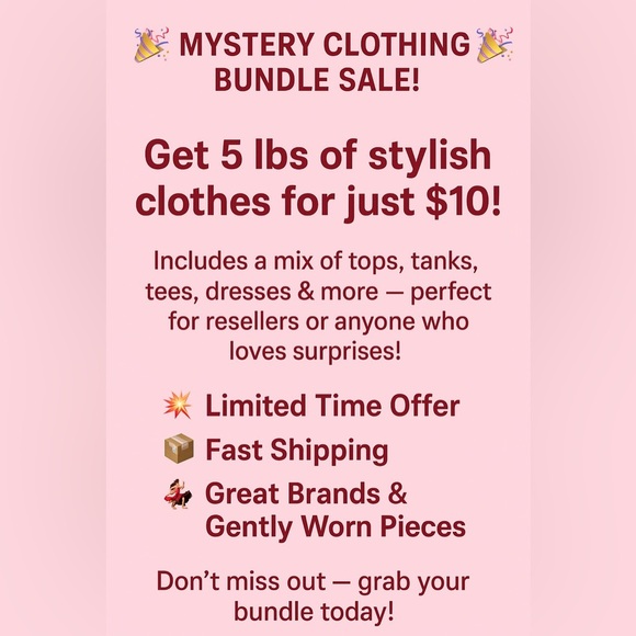 Bundle Lot | Tops | Womens Mystery Clothing Bundle 5 Lbs Your Size Lot ...